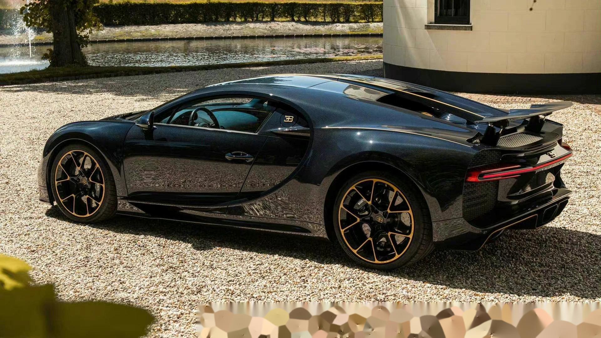 布加迪Chiron L'ébé特别版车型官图。新车是为了纪念布加迪著名的汽车工程_有钱人的社区_易车社区