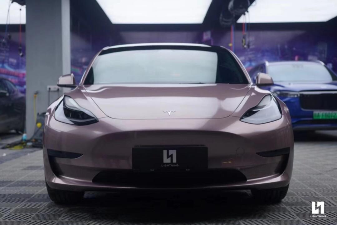特斯拉Model3 | 改色分享——冰莓粉_Model 3社区_易车社区