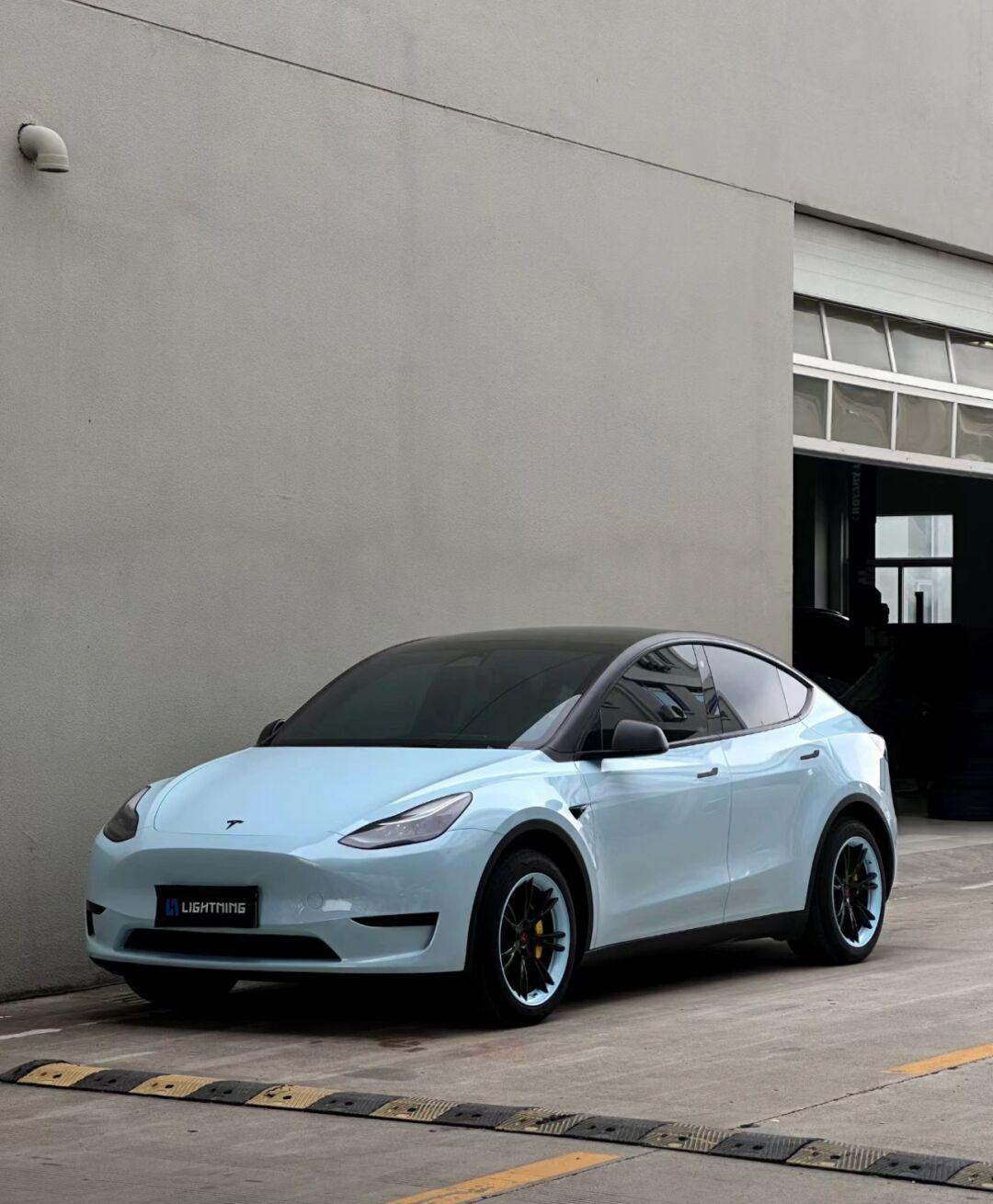 喜欢蓝色的车主们快来抄作业啦！_Model Y社区_易车社区