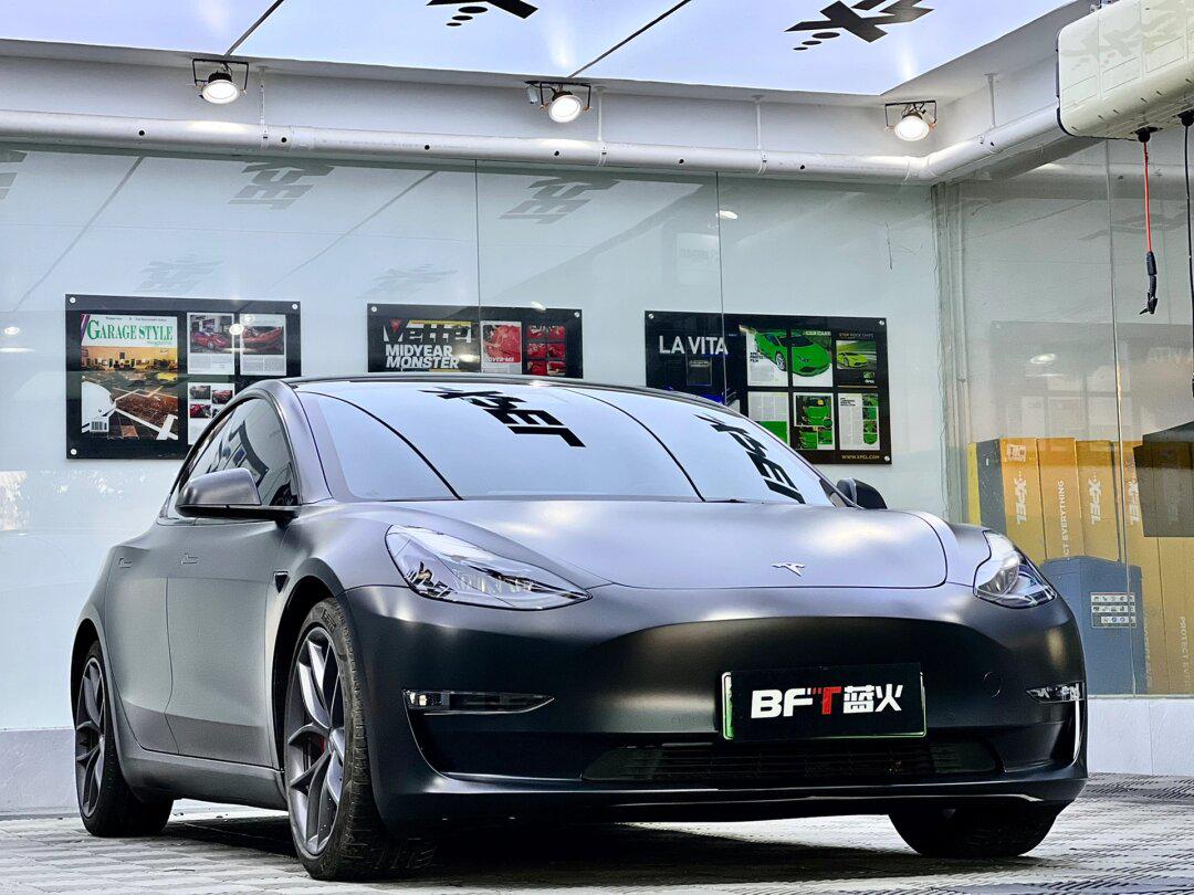慈溪蓝火特斯拉Model 3P高性能版亚光黑武士_Model 3社区_易车社区