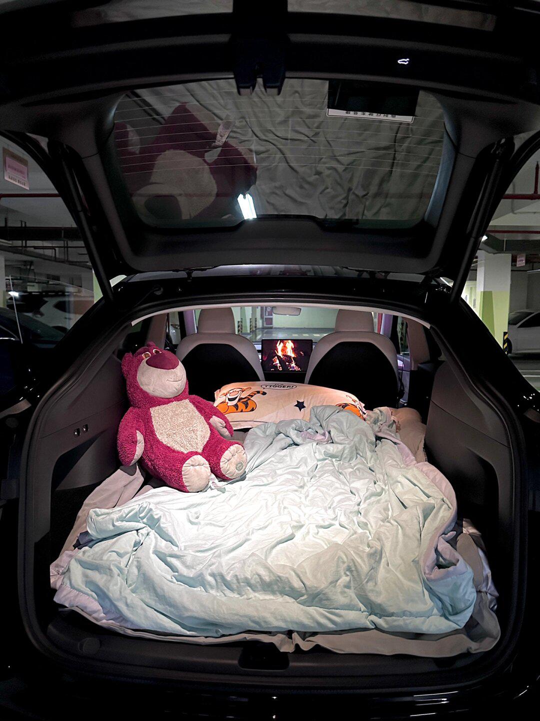 Model Y 露营床垫丨🔥吹爆这款100+💰充气床_Model Y社区_易车社区