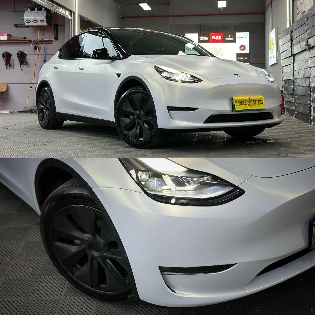新的一年金光闪闪 Model Y 电光白变金🌈_Model Y社区_易车社区