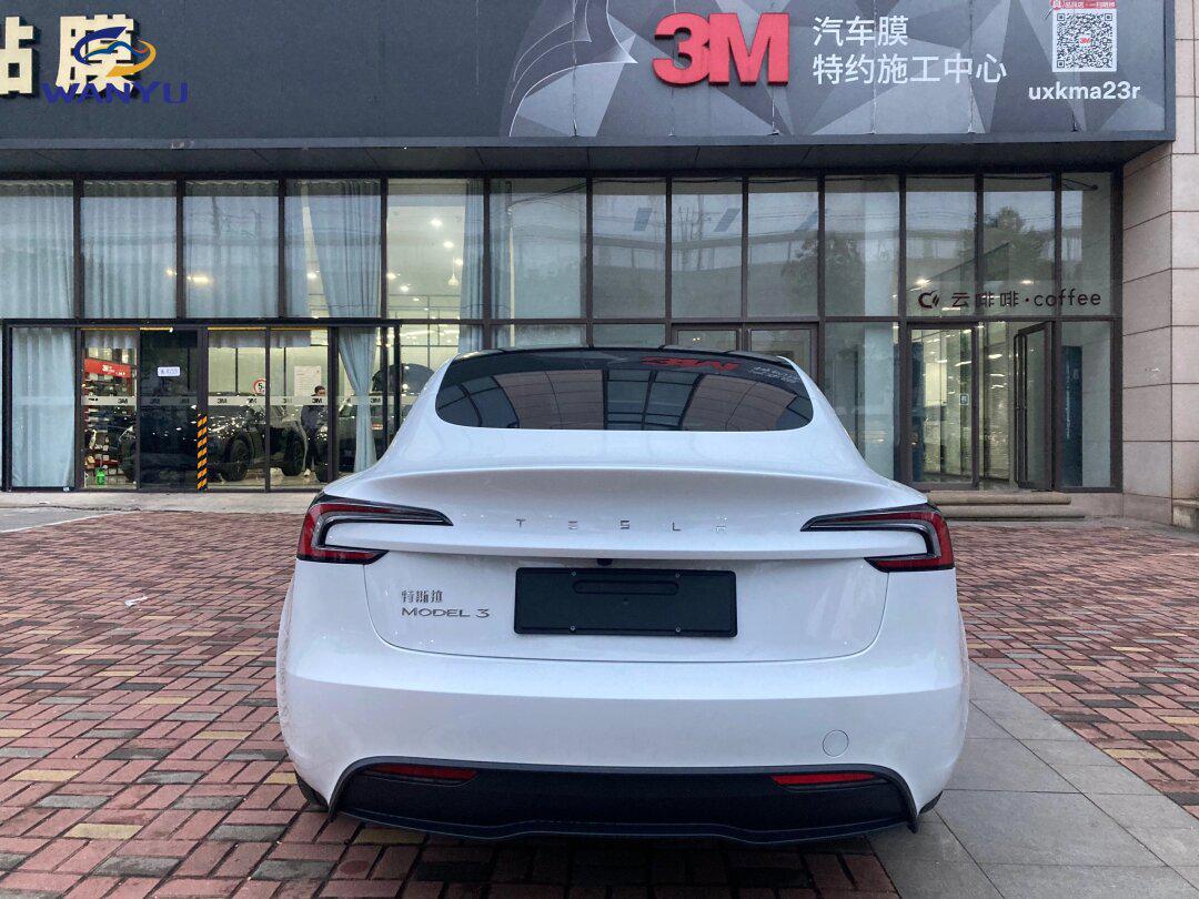 特斯拉Model3焕新版珍珠白 3M第五代光学膜+漆面保护膜 ️ 高效贴装，完工_Model 3社区_易车社区