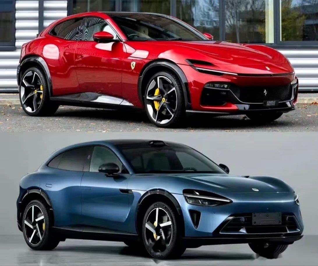 除了都是具备流线曲线和SUV定位，小米YU7像法拉利吗？很明显很多设计元素都是从_小米YU7社区_易车社区