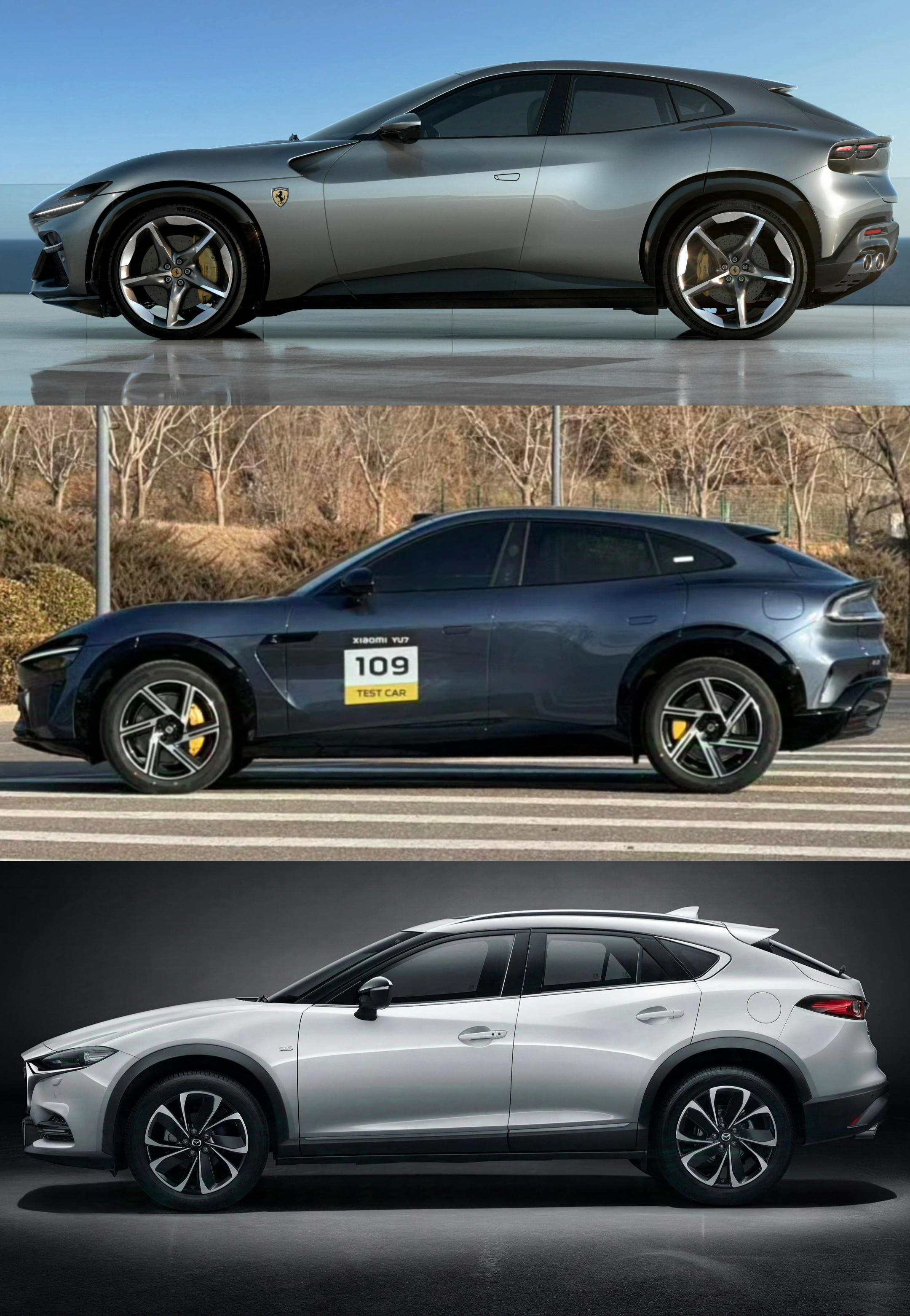 对比一下法拉利Purosangue、小米YU7和马自达CX-4 能看出小米YU7_小米YU7社区_易车社区