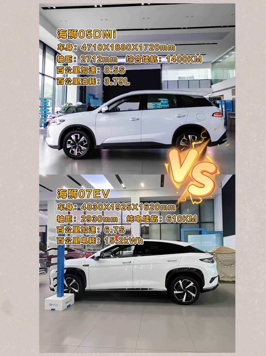 比亚迪海狮07与海狮05对比大盘点🔥_海狮05DM-i社区_易车社区