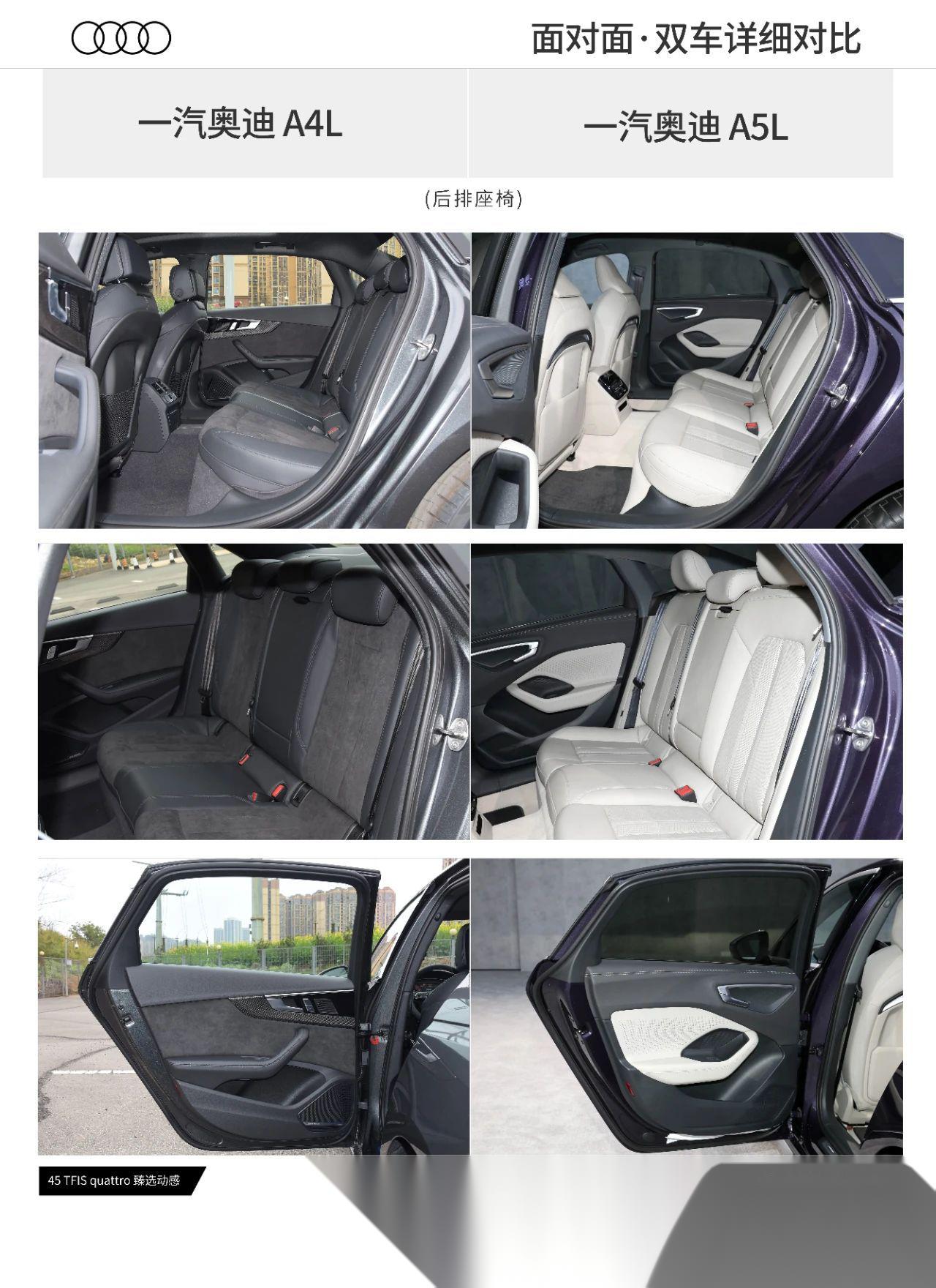 细看奥迪A4和A5差别在哪里 留学生免税车 新奥迪A5L在车身尺寸、动力参数、能_奥迪A4L社区_易车社区