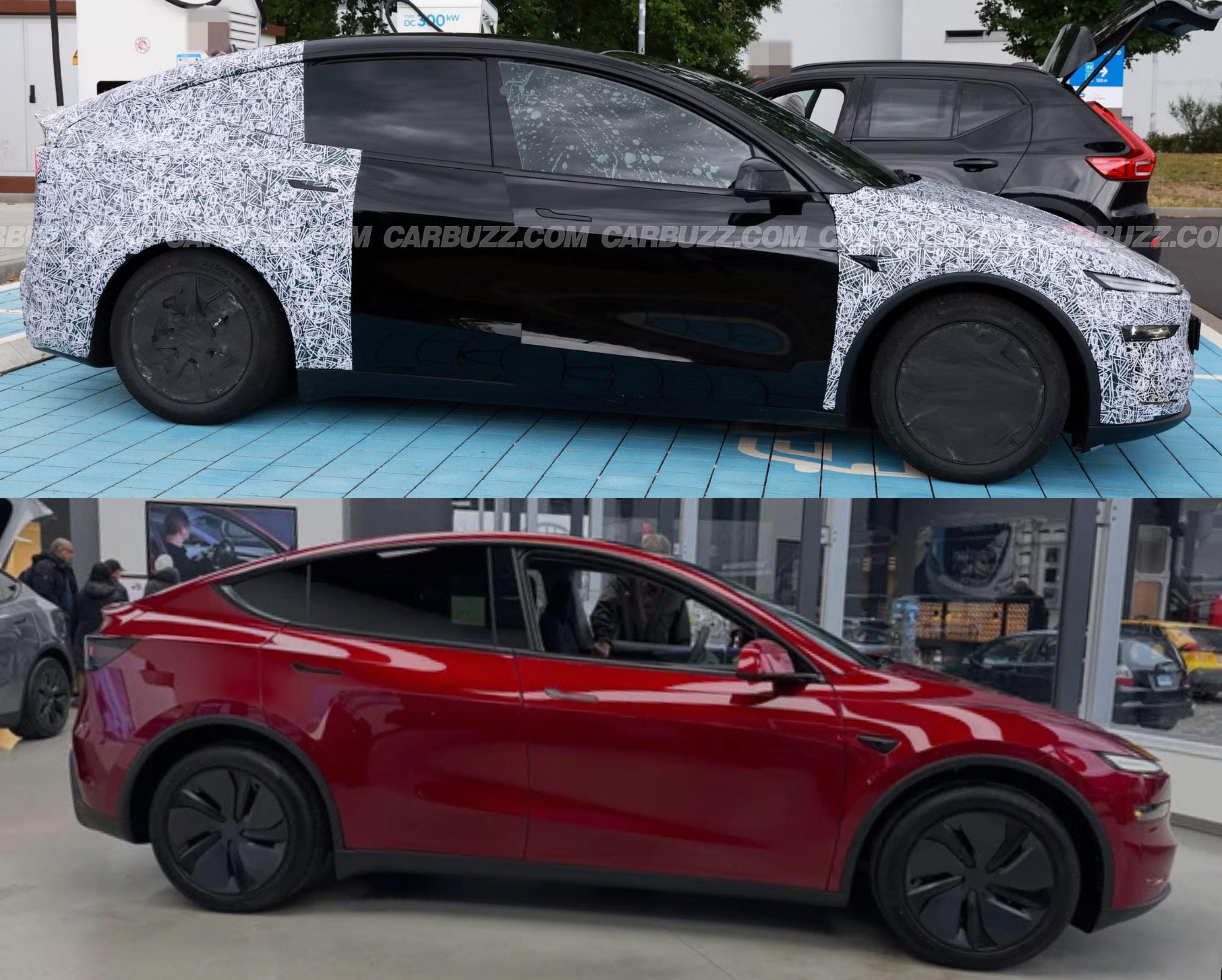 Model YL和Model Y侧面简单对比，Model Y应该再往右放一点点_Model Y社区_易车社区