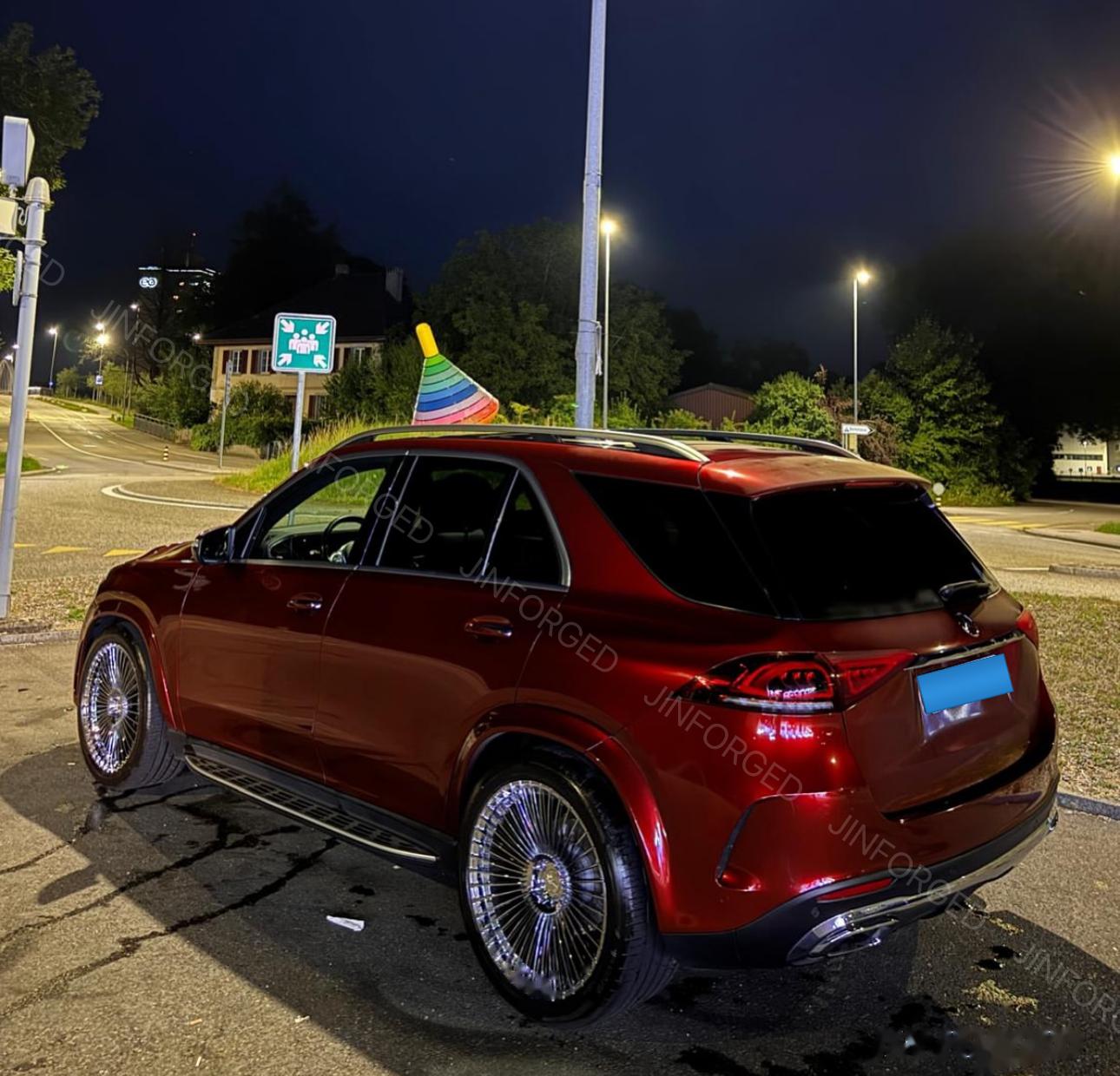 奔驰GLE ×22 英寸银色镀铬镀层悬浮锻造轮毂 10.5×22 ，11.5×2_奔驰GLE社区_易车社区